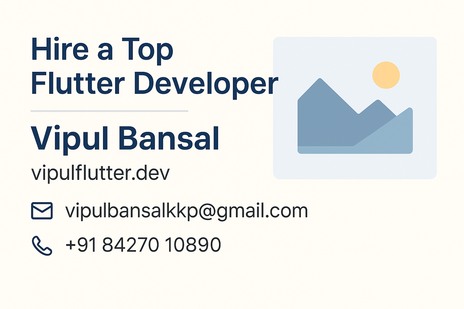 Vipul Bansal | Flutter Developer